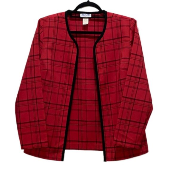 Blair | Jackets & Coats | Vintage Blair Womens Sz 8 Blazer Red Black ...